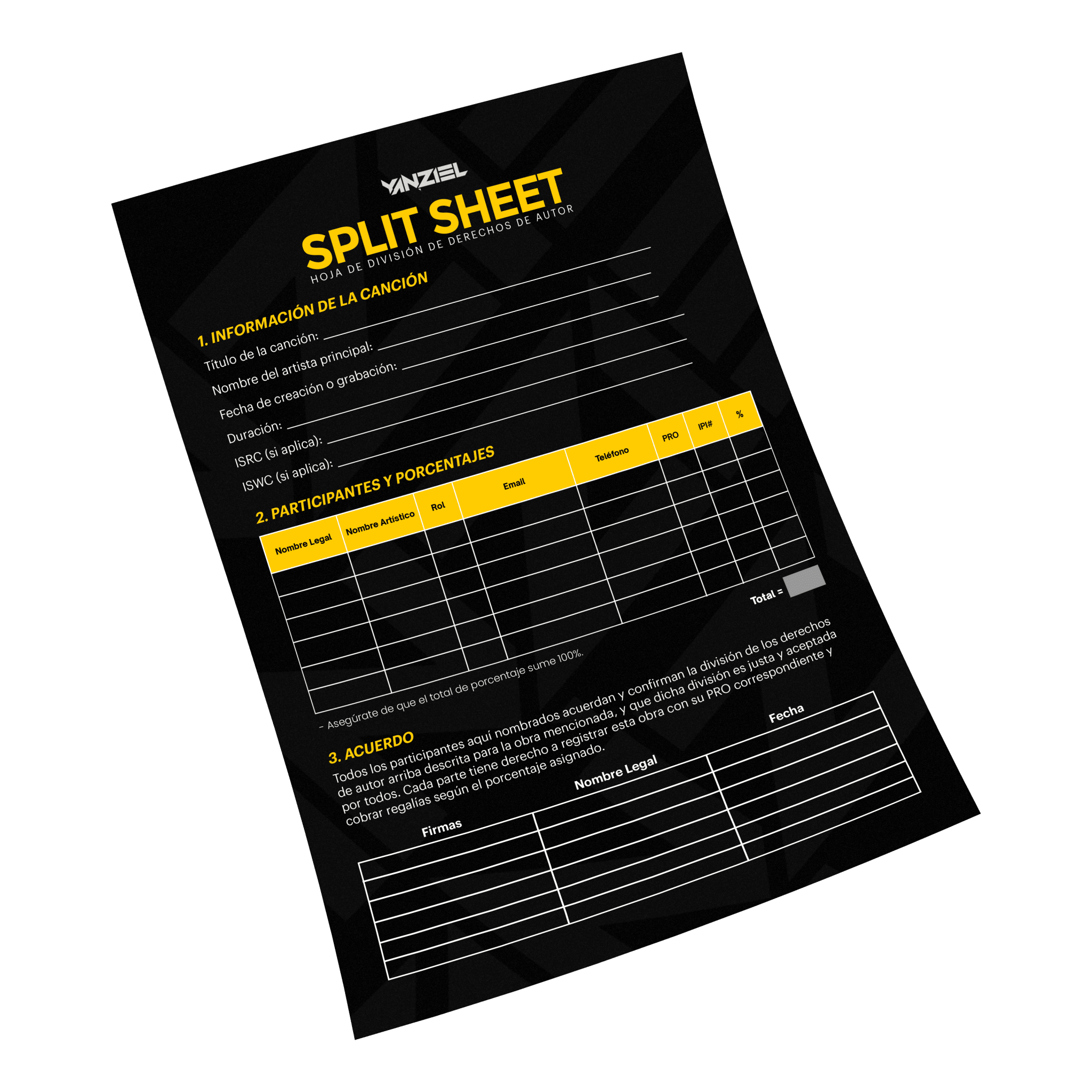 Split Sheet Pro [Digital] – Yanziel